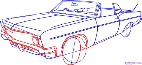 How To Draw A Lowrider Step By Step Cars Draw Cars Online