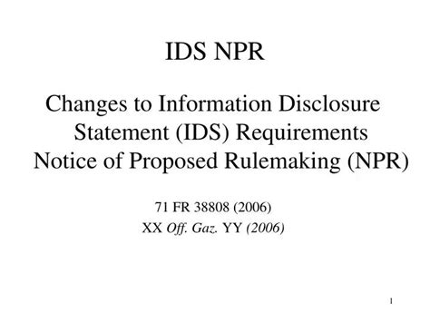 Ppt Ids Npr Powerpoint Presentation Free Download Id387270