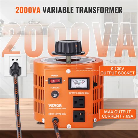 2000 1000 500va Variable Voltage Transformer 15 3 7 69 3 84a 0 130v Ebay