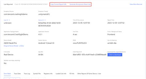 CrashSight Web Page Usage Guidelines CrashSight