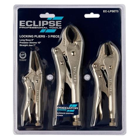 Eclipseec Lpset3lockingplierset3piecechromemolybdenumec Lpset