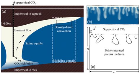 Density Driven Convection For Co2 Solubility Trapping In Saline Aquifers Modeling And