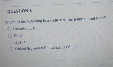solved which of the following is a data structure