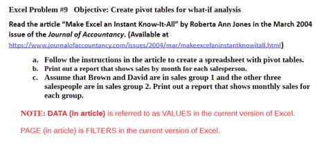Chapter Excel Project The Purpose Of This Chegg Com