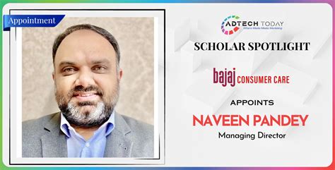 Naveen Pandey Appointed Managing Director Of Bajaj Consumer Care