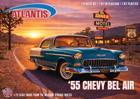 Atlantis Us Route 66 1955 Chevrolet Bel Air Hardtop 125 Scale Mod