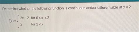 Solved Determine Whether The Following Function Is Chegg