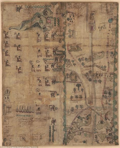 Aztec Map Gives Insight Into Mexican Life In The 1500s Daily Mail Online