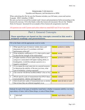 Homework Correlation And Regression Assignment Instructions HOMEWORK CORRELATION AND