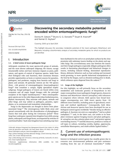 PDF Discovering The Secondary Metabolite Potential Encoded Within