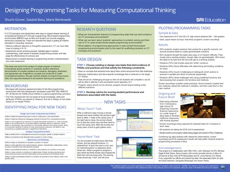 Pdf Designing Programming Tasks For Measuring Computational Thinking