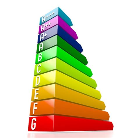Premium Photo Colorful Chart Power Consumption Efficiency Concept 3d
