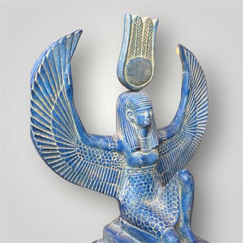 Unique Statue Of Egyptian Goddess Maat With Open Wings Goddess Of Truth