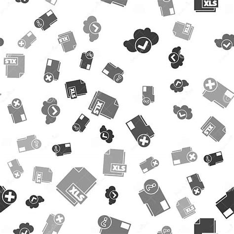 Set Cloud With Check Mark Unknown Document Folder Delete Folder And Xls File Document On