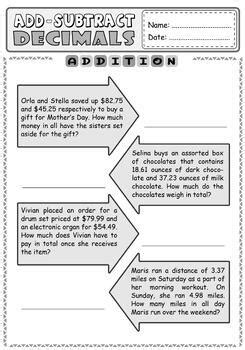 Add Subtract Decimals Worksheets Exploring The World Of Decimal Numbers