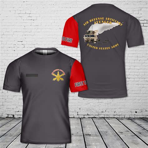 Custom Name Us Army Air Defense Artillery T Shirt 3d Merch Gears