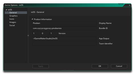 TvOS Compiling Your App GameMaker Help Centre