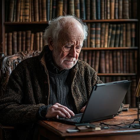 Free Elderly Man Computing Photo Elderly Man Computing Download