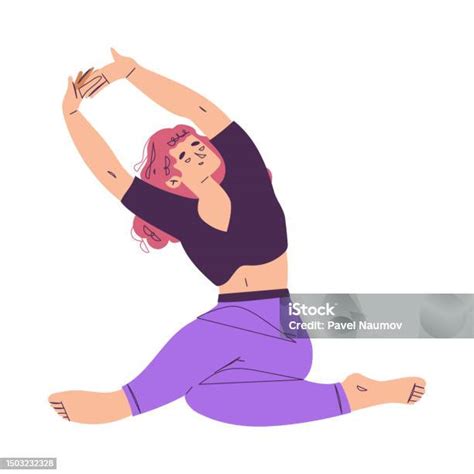젊은 여성 캐릭터 요가 연습 아사나 벡터 일러스트레이션 가냘픈에 대한 스톡 벡터 아트 및 기타 이미지 가냘픈 건강한 생활방식 균형 Istock