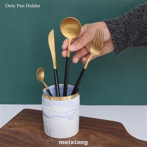 Multifunction School Save Space Classroom Marble Pattern For Desk Pen