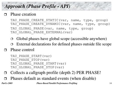 Ppt Phase Based Parallel Performance Profiling Powerpoint