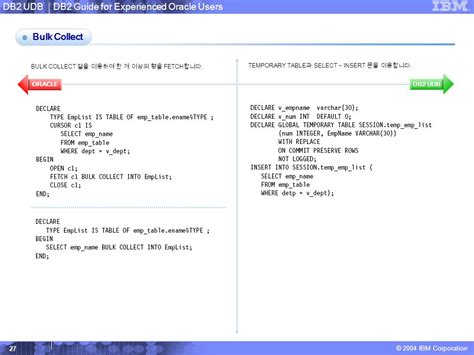 Ibm Software Group © 2004 Ibm Corporation Db2 Post Support Team Db2 Udb Guide For Experienced