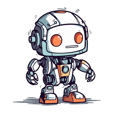 Premium Vector Cute Robot Cartoon Vector Illustration Cute Cartoon
