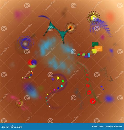 Abstract Geometric Colorful Background In Style Suprematism Art Stock