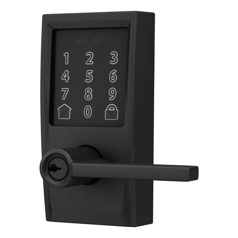 Schlage Encode Lever Century Latitude Matte Black Smart Lock Electronic