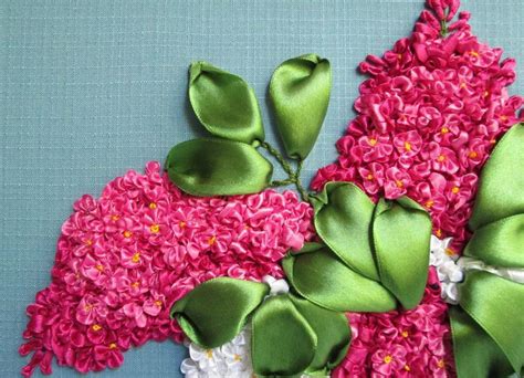 Вышивка лентами «Сирень мастер класс