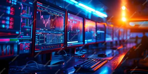 noc with rows of monitors displaying realtime system data in