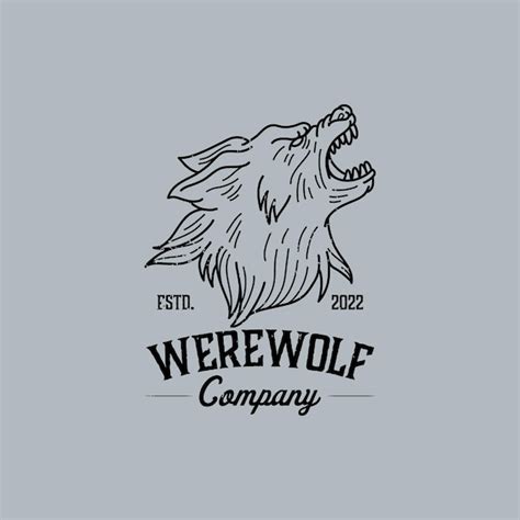 Premium Vector Vector Hand Drawn Werewolf Logo