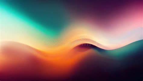 Color Gradient Abstract Background Neon Light Wave Ai Generated Stock Illustration