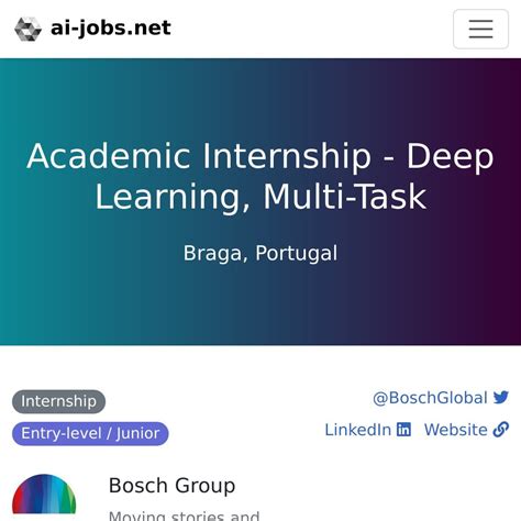 [hiring][internship] Academic Internship Deep Learning Multi Task In Braga Portugal R Ai