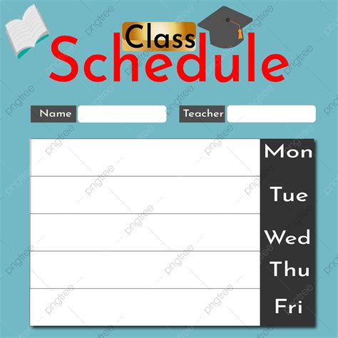 Class Schedule Template Latest Design Template Download On Pngtree
