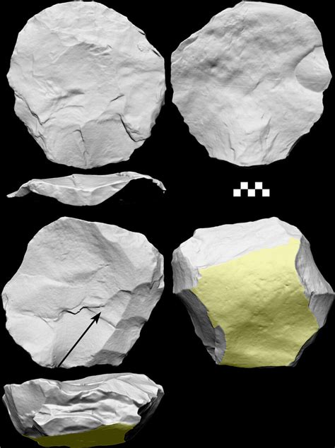 Levallois Core Below And Overshot Flake Above From The Leakey