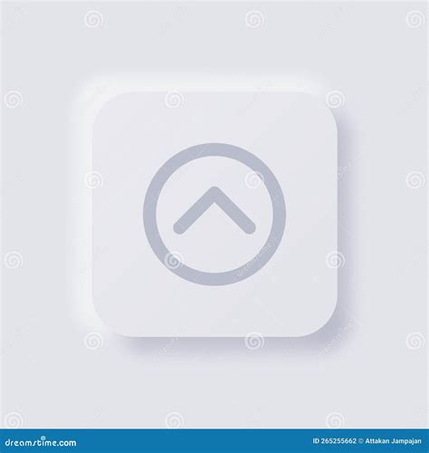Shorten Arrow Button Icon White Neumorphism Soft Ui Design Cartoon