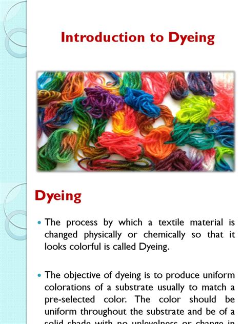 An In Depth Look At Dyeing Textiles Processes Methods Equipment And Theories Pdf Dyeing Dye