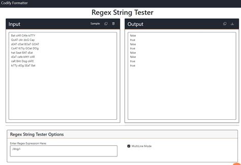 Regex Tester Codifyformatter