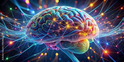 Cerebral Cortex Anatomy Mood Futuristic Concept Stock Illustration