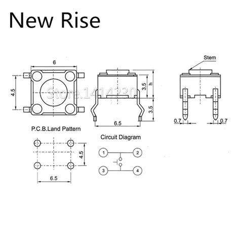 Push Buttontactile Switch Pinout Connections Uses 60 Off