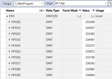 several scans time values were captured and stored download