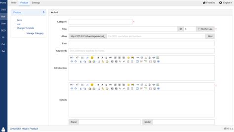 Add A Product Basic Info Zsite Manual Enterprise Portal System