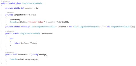 CSharpTutorials Singleton Design Pattern