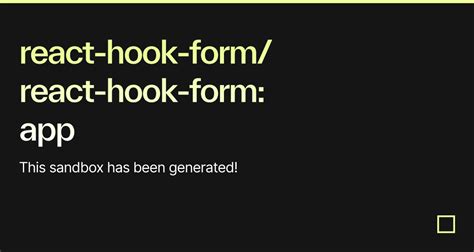 React Hook Form React Hook Form App Codesandbox