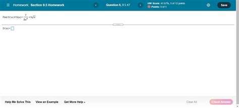 Solved Homework Section 9 5 Homework Question 6 9 5 47 Hw