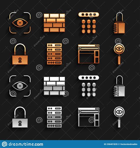Set Server Data Web Hosting Safe Combination Lock Magnifying Glass
