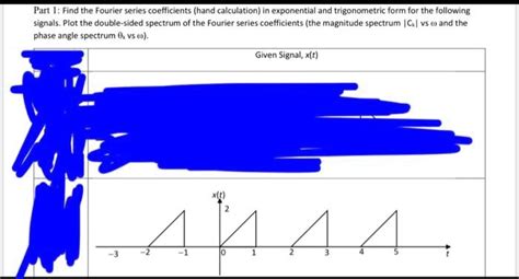 part 1 find the fourier series coefficients hand calculation in exponential and trigonometric ...