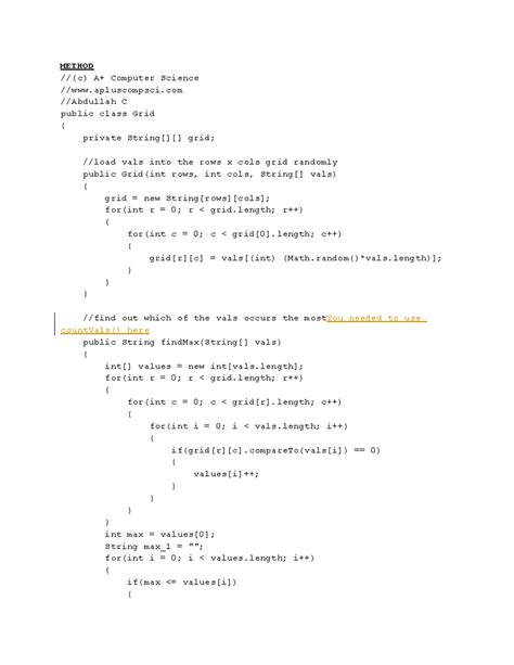 Count Letters Answer Method C A Computer Science Apluscompsci Abdullah C Public Class