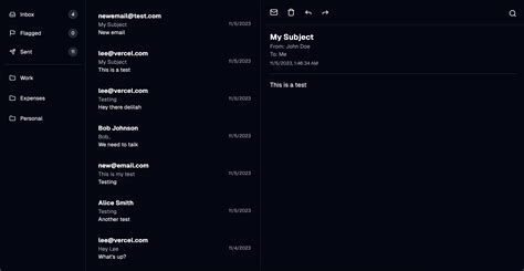 an email client built with the next js app router and postgres as the